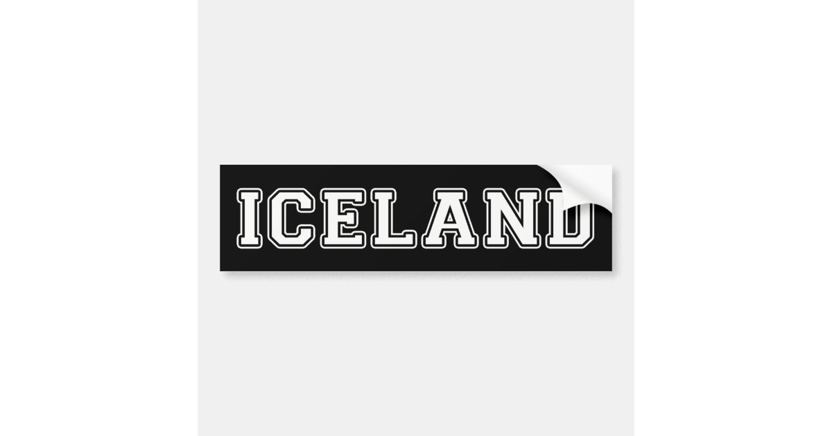 Iceland Bumper Sticker | Zazzle