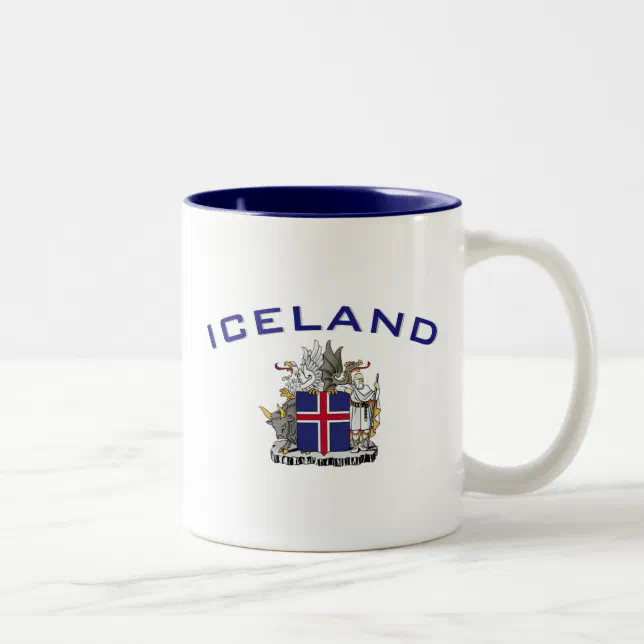 Iceland Coat of Arms Two-Tone Coffee Mug | Zazzle