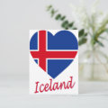 Iceland Flag Heart Postcard | Zazzle