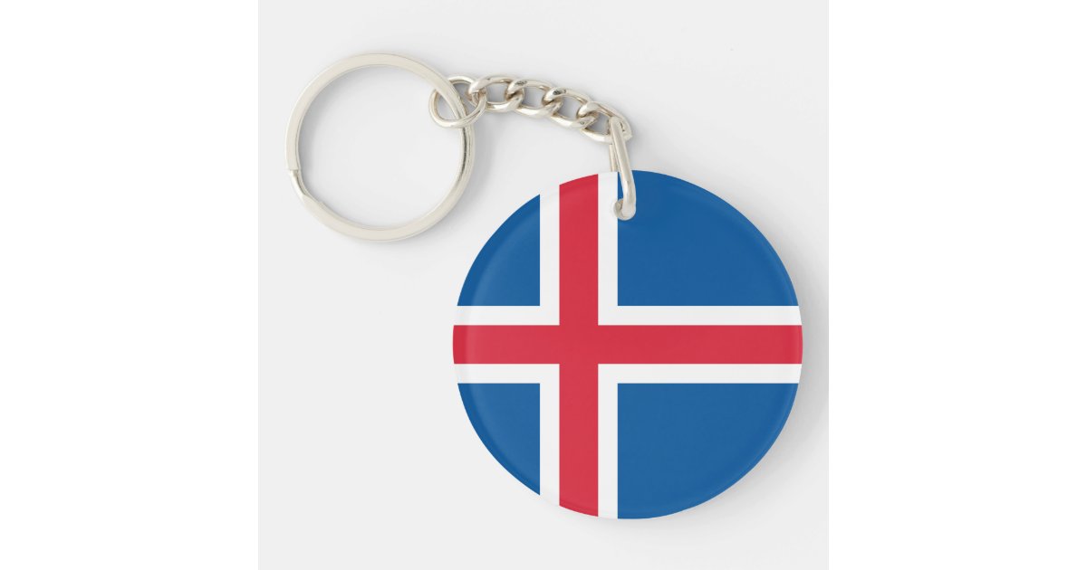 Iceland Flag Keychain | Zazzle