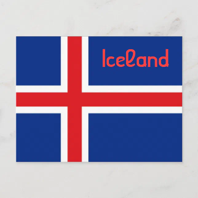 Iceland flag postcard | Zazzle
