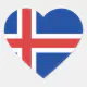 Iceland (Icelandic) Flag Heart Sticker | Zazzle
