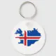 Iceland IS Ísland Flag map Keychain | Zazzle