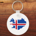 Iceland IS Ísland Flag map Keychain | Zazzle