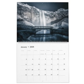 Iceland: Ís og Vatn (Ice and water) Calendar | Zazzle