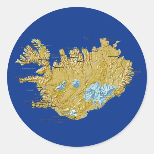 Iceland Map Sticker | Zazzle.com