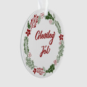 Iceland Merry Christmas Wreath, Gleðileg jól Ornament | Zazzle