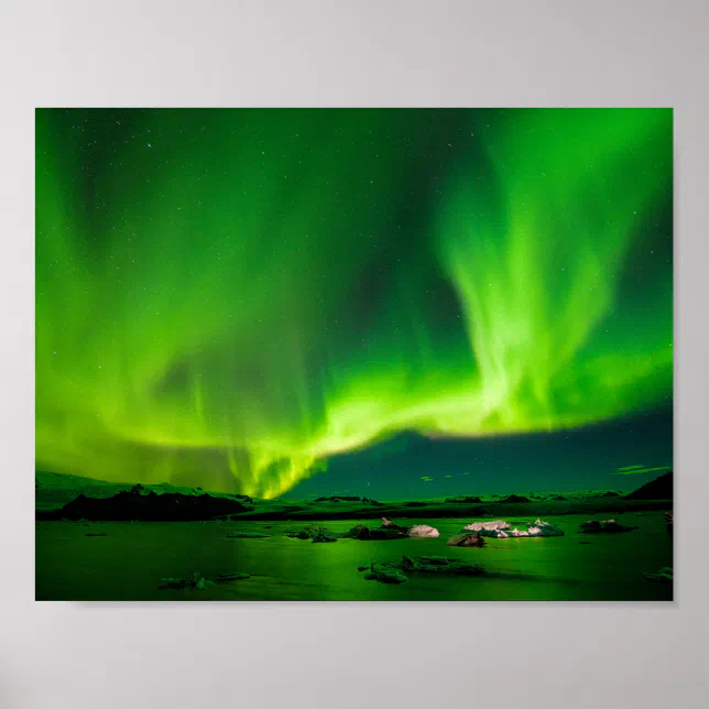 Iceland Northern Lights Poster | Zazzle