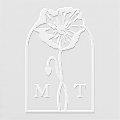 Iceland Poppy Flowers Arch Crest Monogram Embosser | Zazzle