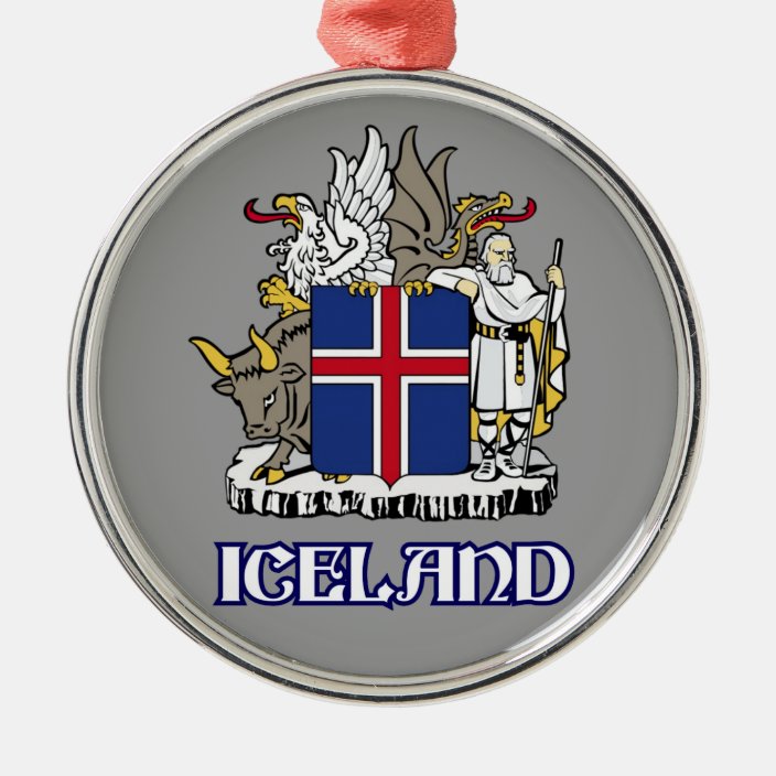 ICELAND - seal/emblem/blazon/coat of arms/symbol Metal Ornament ...
