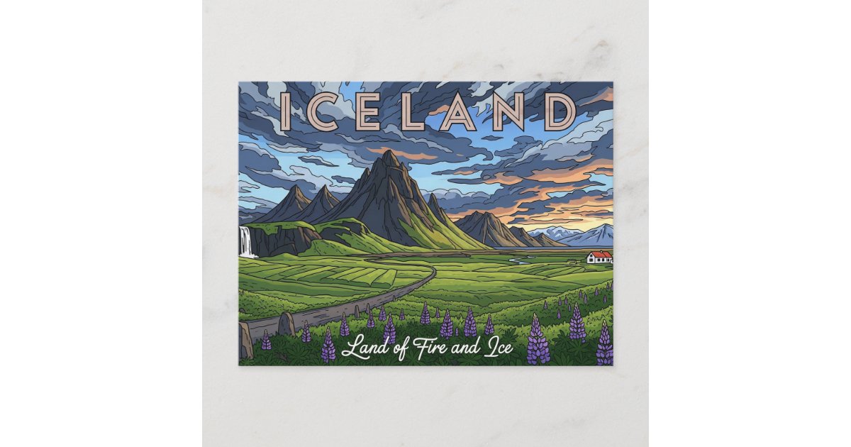 Iceland Travel Postcard | Zazzle