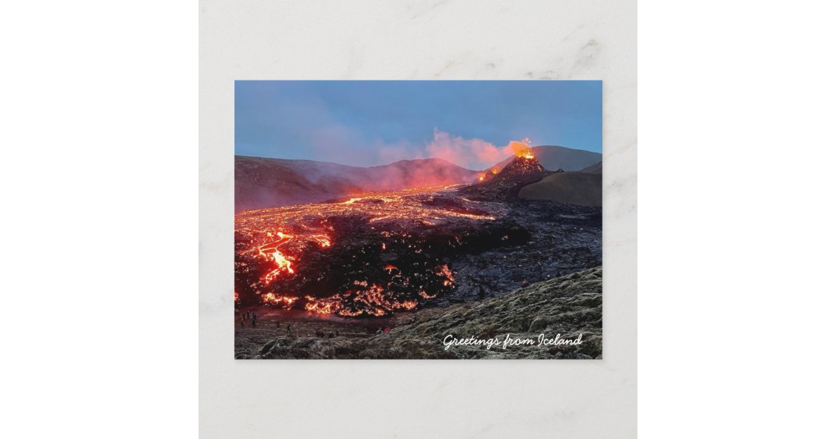 Iceland volcano - Postcard | Zazzle