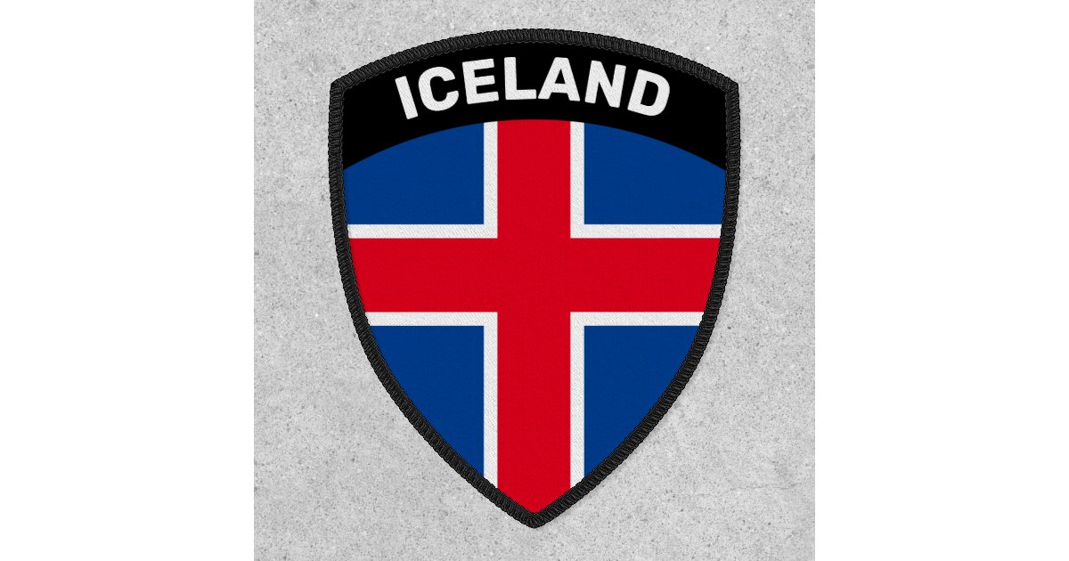Icelandic Flag [Edit] Patch | Zazzle