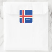 Icelandic flag & Iceland holiday/sports fans Square Sticker | Zazzle