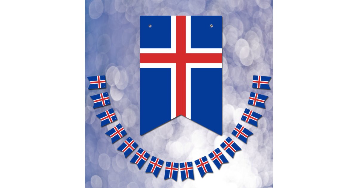 Icelandic flag & party Iceland banners / wedding | Zazzle