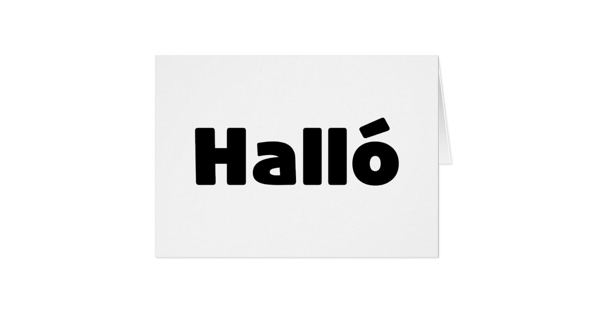 Icelandic Halló { Hello ) Íslenska Language Card | Zazzle