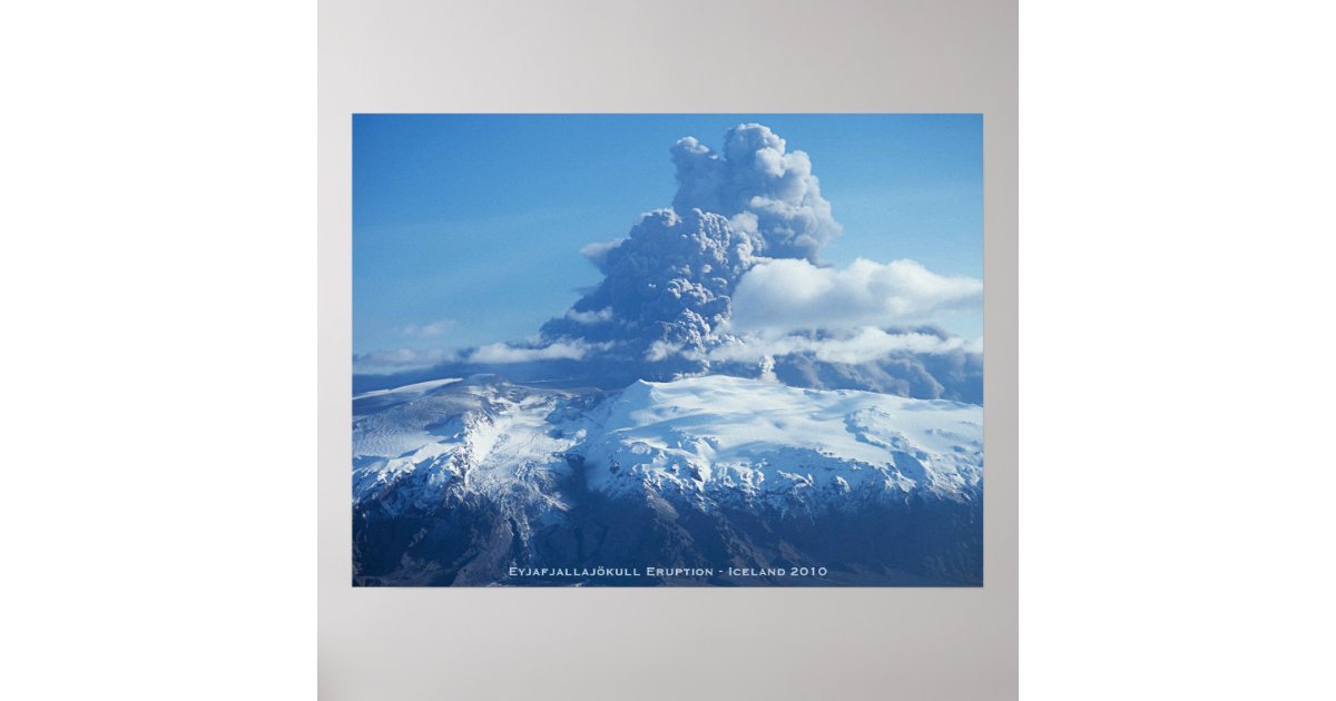 Icelandic Volcano Eruption Poster | Zazzle