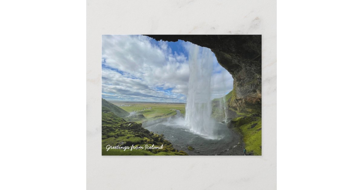 Icelandic waterfall postcard | Zazzle