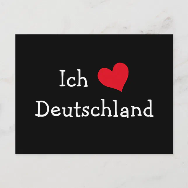 Ich liebe Deutschland Postcard | Zazzle