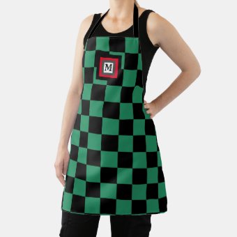 Ichimatsu Checkered Japanese pattern Apron | Zazzle