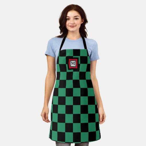 Ichimatsu Checkered Japanese pattern Apron | Zazzle