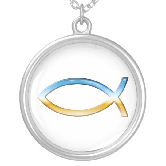Ichthus - Christian Fish Symbol - Necklace | Zazzle.com