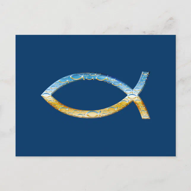Ichthus | Christian Fish Symbol Postcard | Zazzle