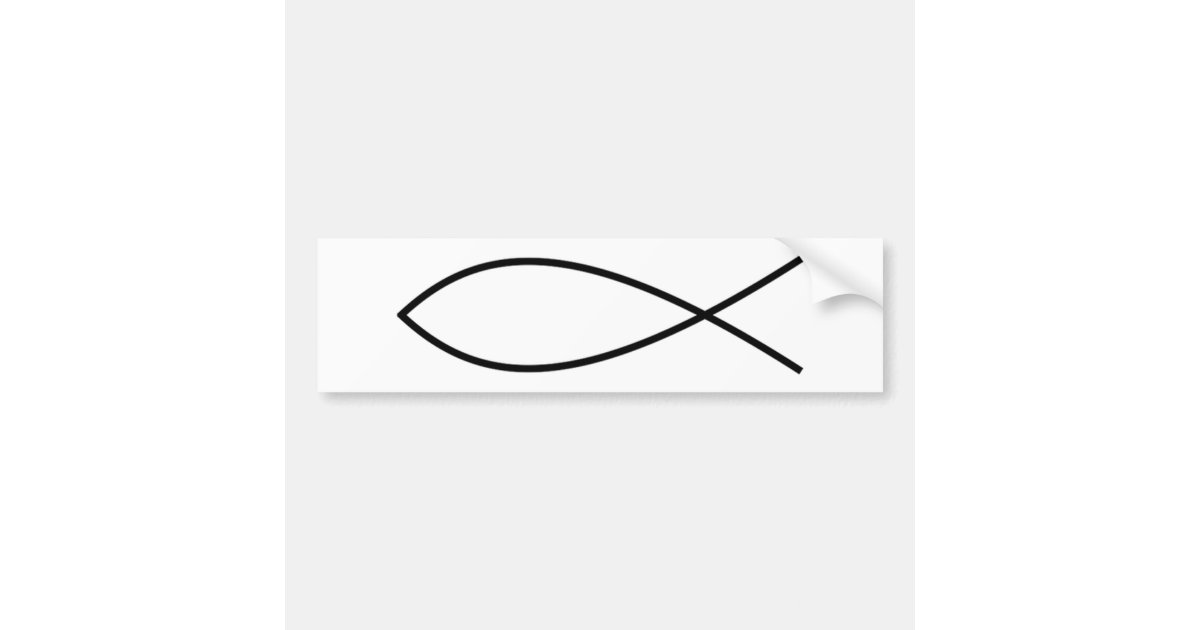 Ichthus Fish Bumper Sticker | Zazzle