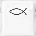 Ichthus Fish Symbol Oval Sticker | Zazzle