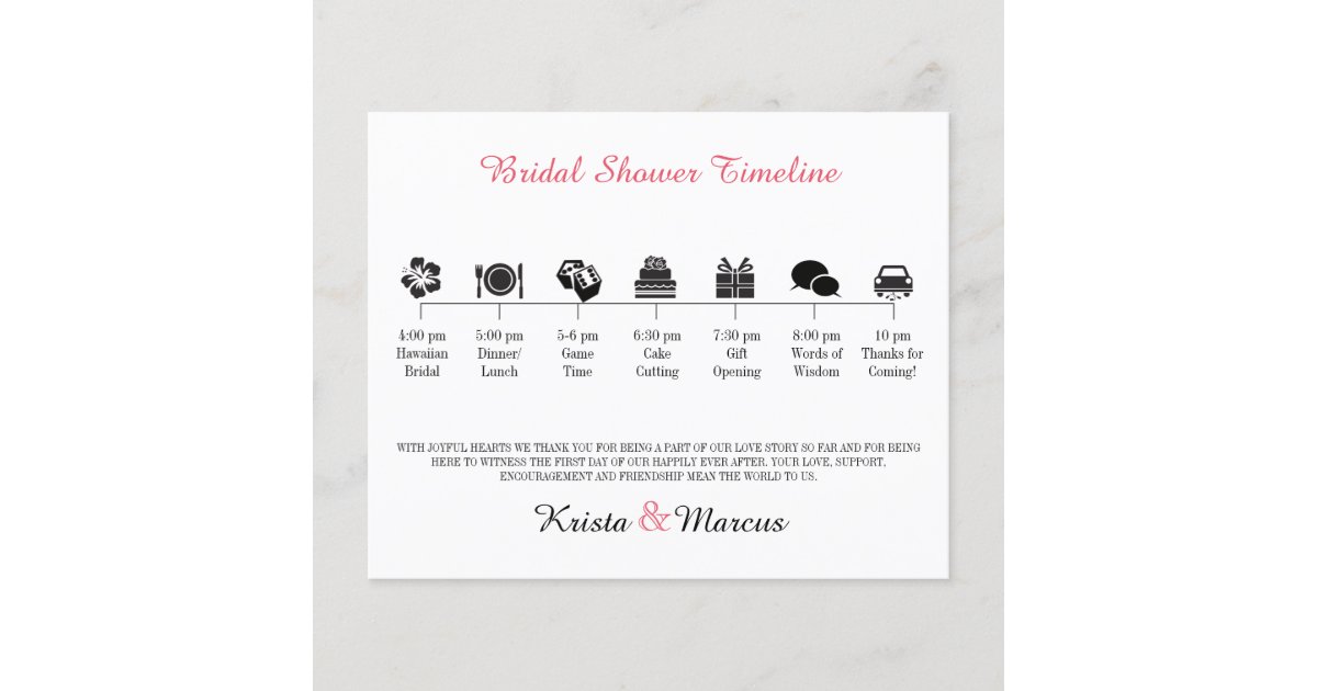 Icon Bridal Shower Program | Zazzle