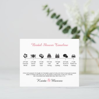Icon Bridal Shower Program | Zazzle