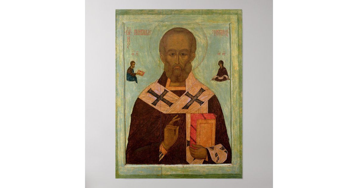 Icon of St. Nicholas Poster | Zazzle