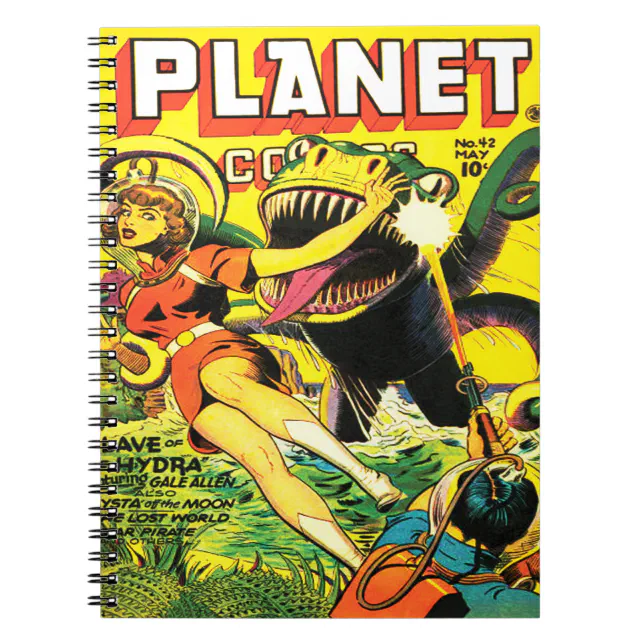 ICONIC 1940'S SCI Fi PULP COMICS Notebook | Zazzle