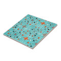 Iconic 1950's Atomic Starburst Retro Design Ceramic Tile | Zazzle