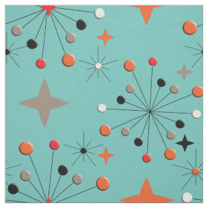 Retro Atomic Fabric | Zazzle.com