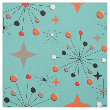 Retro Atomic Fabric | Zazzle.com