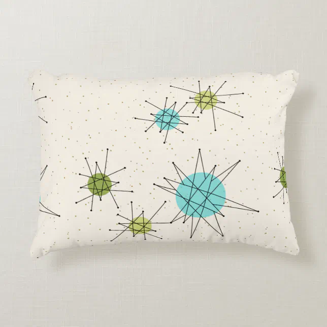Iconic Atomic Starbursts Accent Pillow | Zazzle