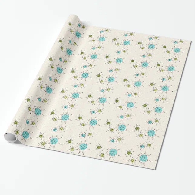 Iconic Atomic Starbursts Wrapping Paper | Zazzle