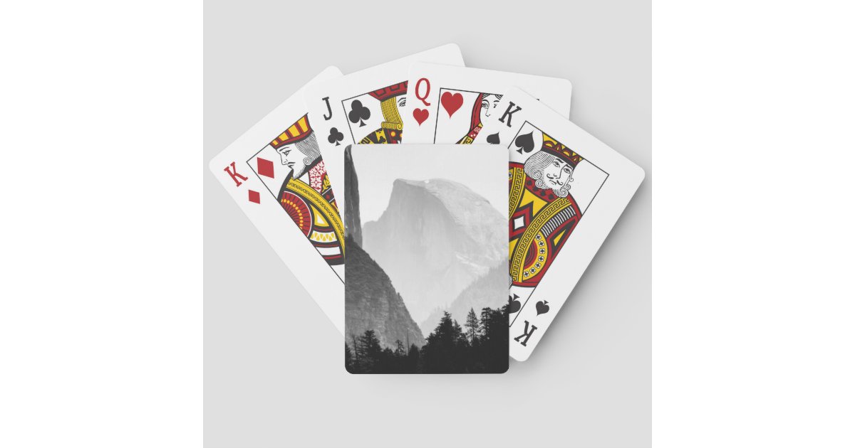 Iconic Half Dome Rock Face | Yosemite Valley Poker Cards | Zazzle