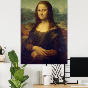 Iconic Leonardo da Vinci Mona Lisa Poster | Zazzle