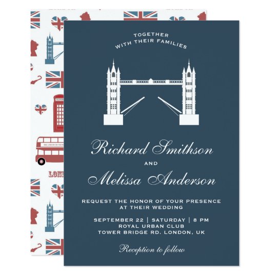 Iconic London Tower Bridge Wedding Invitation | Zazzle.com