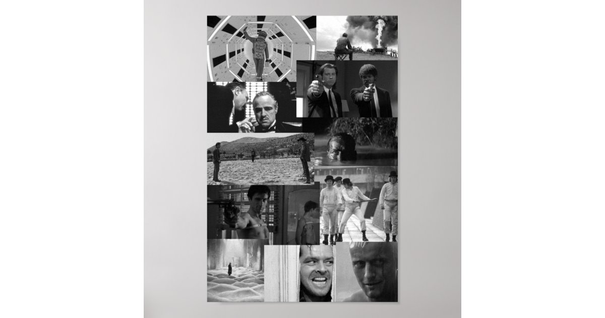 Iconic Movie Scene Collage Poster | Zazzle