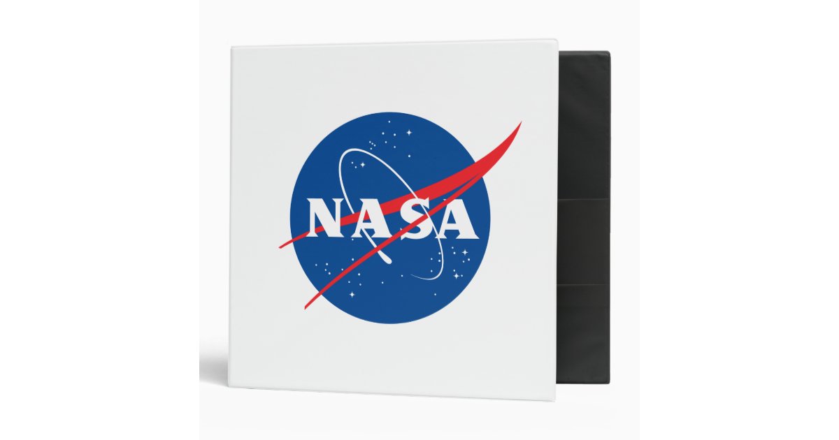Iconic NASA 3-Ring Binder (Eclipse Black Trim) | Zazzle