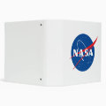 Iconic NASA 3-Ring Binder (Rocket White) | Zazzle