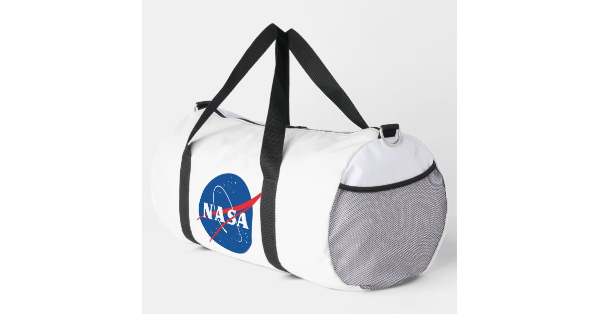 Iconic NASA Large Duffel Bag (Rocket White) | Zazzle