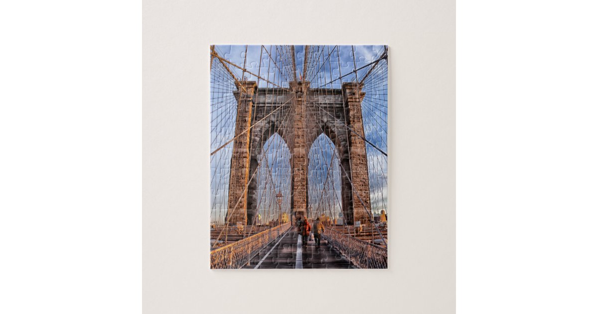 Iconic New York Landmark Brooklyn Bridge Jigsaw Puzzle | Zazzle