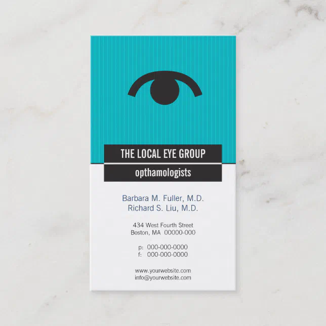 Iconographic Optical Appointment Business Card | Zazzle