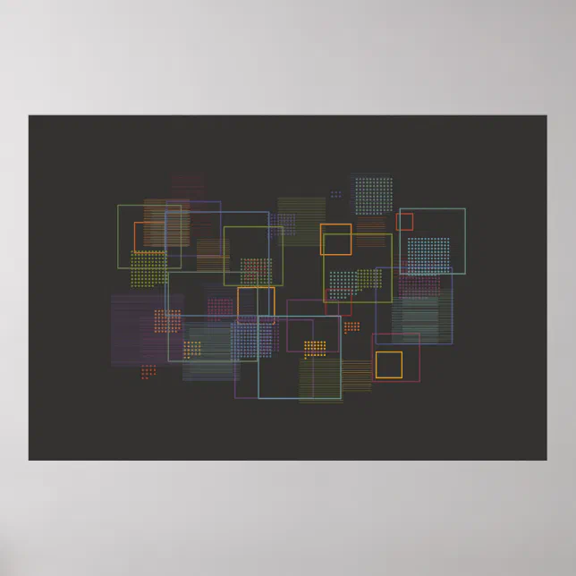 Iconography Data Art - Abstract Poster | Zazzle