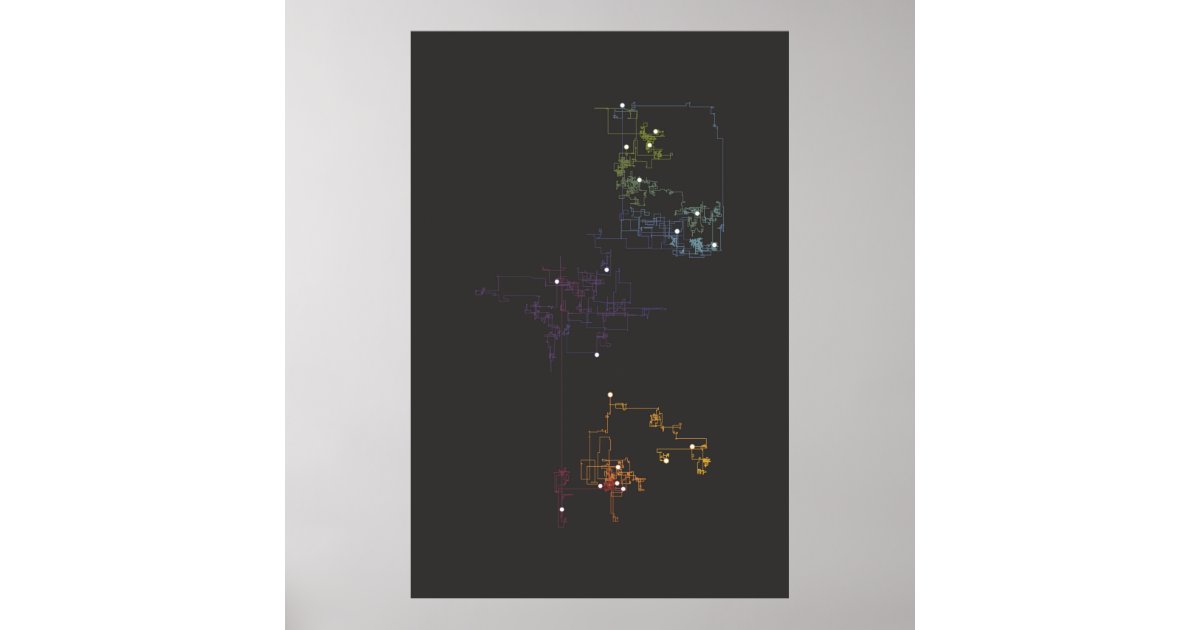 Iconography Data Art - Path Poster | Zazzle