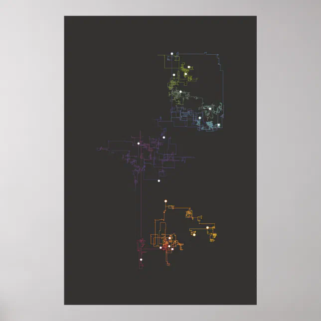 Iconography Data Art - Path Poster | Zazzle